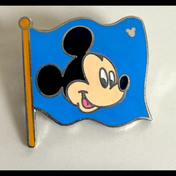Disney | Accessories | Disney Mickey Flag Hidden Mickey Pin Fun Icons ...